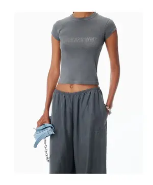 Alexander Wang Logo Embellished Crewneck T-shirt