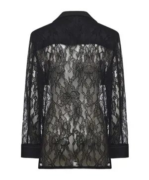 Pinko Single-breasted Lace-panelled Jacket