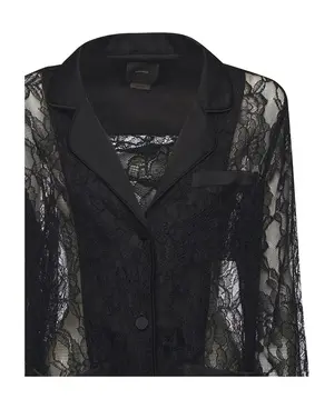 Pinko Single-breasted Lace-panelled Jacket