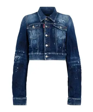 Dsquared2 Medium Spots Wash Dean Distressed Jean Jacket - Blue