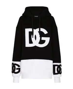 Dolce & Gabbana Dg Logo Color Block Hoodie Dress