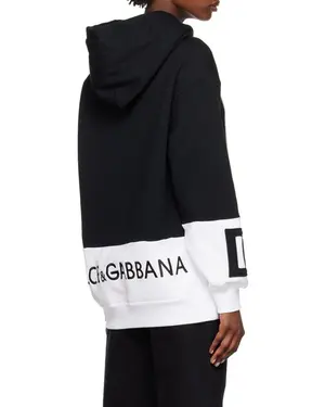Dolce & Gabbana Dg Logo Color Block Hoodie Dress