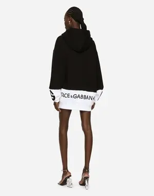 Dolce & Gabbana Dg Logo Color Block Hoodie Dress