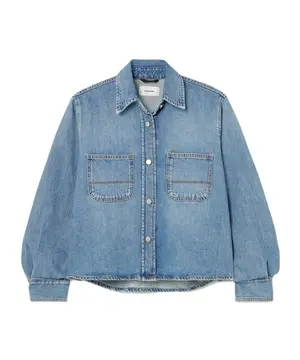 HAIKURE Wanda Denim Shirt With Button Cuffs And Curved Hem