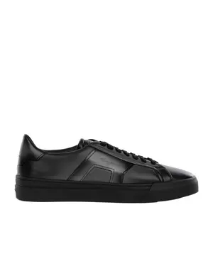 Santoni Double Buckle Sneakers - Black