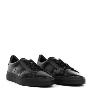 Santoni Double Buckle Sneakers - Black