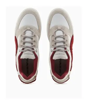 Emporio Armani Paneled Lace-up Sneakers