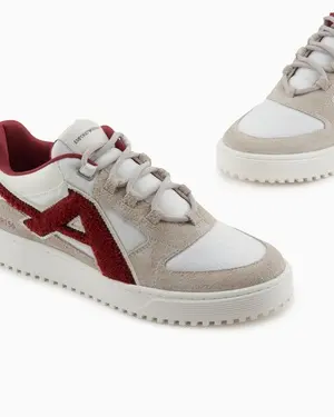 Emporio Armani Paneled Lace-up Sneakers