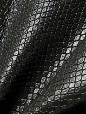 BLAZÉ MILANO Snake-effect Leather Straight-leg Pants