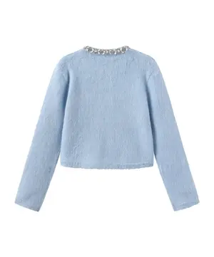 Marissa Chiara Embellished Crewneck Long Sleeve Jacket