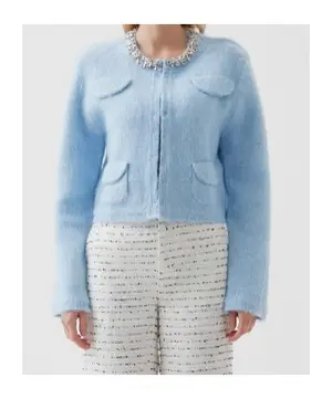 Marissa Chiara Embellished Crewneck Long Sleeve Jacket