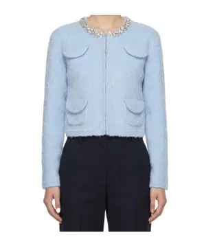 Marissa Chiara Embellished Crewneck Long Sleeve Jacket