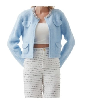 Marissa Chiara Embellished Crewneck Long Sleeve Jacket