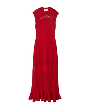 LANVIN Paneled Knitted Midi Dress