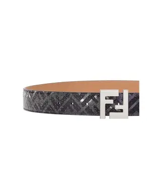 Fendi Ff Buckle Belt - Black