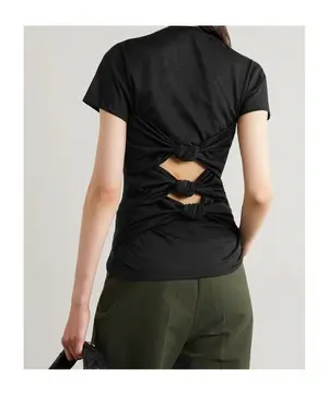 Gabriela Hearst Short-sleeve T-shirt With Knot Detailing