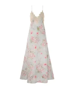 Zimmermann Floral Lace Trim Maxi Dress