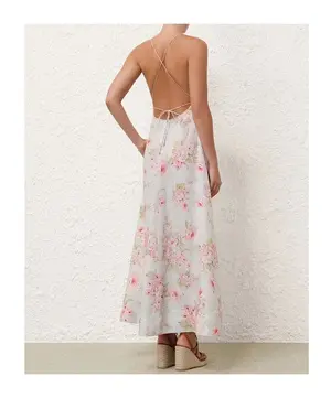 Zimmermann Floral Lace Trim Maxi Dress