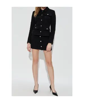 MISBHV Single-breasted Tweed Jacket With Button Closure