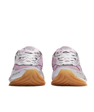 Bottega Veneta Orbit Lace-up Sneakers - Glossy Pink/silver