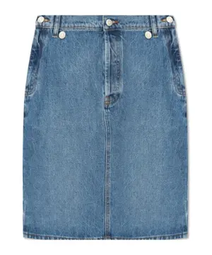 Coperni Multi-pocket Denim Skirt - Blue