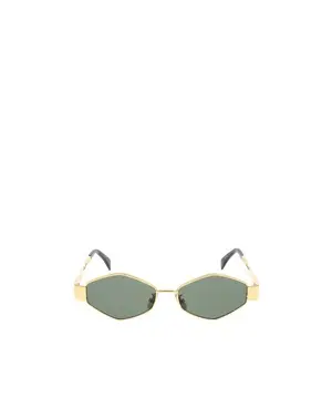 Celine Triomphe Geometric-frame Sunglasses - Green