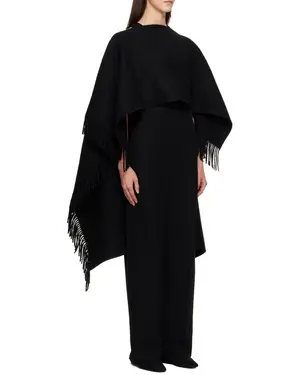 TOTEME Fringed Knitted Poncho
