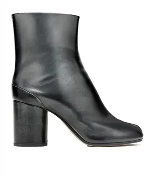 MAISON MARGIELA Tabi Ankle Boots With Cylindrical Heel - Black