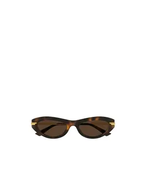 Bottega Veneta Panthos Frame Sunglasses - Brown