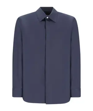 JIL SANDER Concealed Button Shirt - Blue