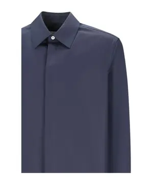 JIL SANDER Concealed Button Shirt - Blue