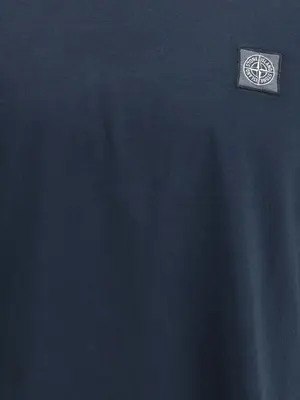 Stone Island Logo Patch Crewneck T-shirt - Blue