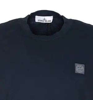Stone Island Logo Patch Crewneck T-shirt - Blue