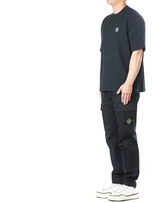 Stone Island Logo Patch Crewneck T-shirt - Blue