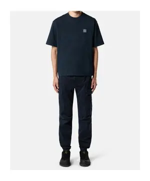 Stone Island Logo Patch Crewneck T-shirt - Blue