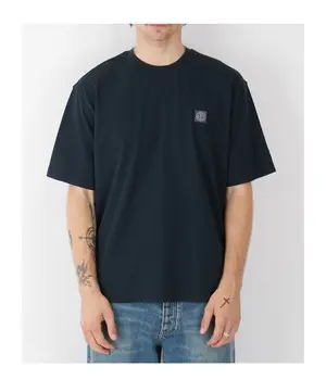 Stone Island Logo Patch Crewneck T-shirt - Blue