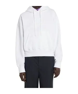 Gucci Brushed Cotton Sweatshirt With Embossed Interlocking G Logo - White
