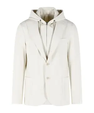 Eleventy Hooded Single-breasted Blazer