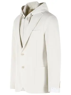 Eleventy Hooded Single-breasted Blazer