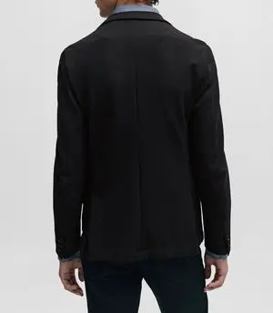 Hugo Boss Single-breasted Lapel Jacket - Black