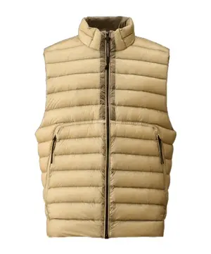 C.P. COMPANY Quilted Vest With Stand Collar And Zip Closure - Nude