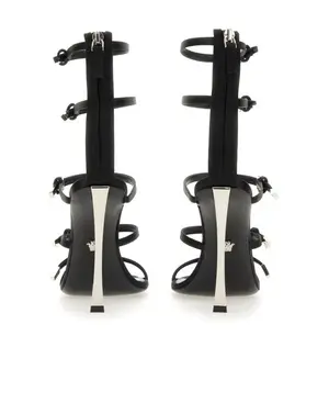 Versace Buckle-strap High-heeled Sandals - Black