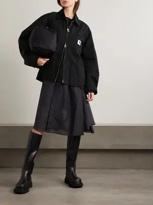 Sacai X Carhartt Logo Patch Zip-up Jacket