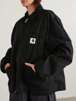 Sacai X Carhartt Logo Patch Zip-up Jacket