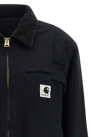Sacai X Carhartt Logo Patch Zip-up Jacket