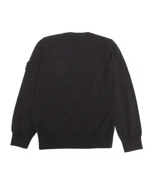 Stone Island Round Neck Long Sleeve Sweater - Black