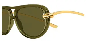 Bottega Veneta Aviator Full Rim Sunglasses - Green