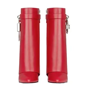 Givenchy Shark Lock Ankle Boots - Red