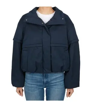 Max Mara Cotton-padded Jacket With Zip Closure - Black
