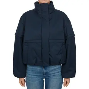 Max Mara Cotton-padded Jacket With Zip Closure - Black